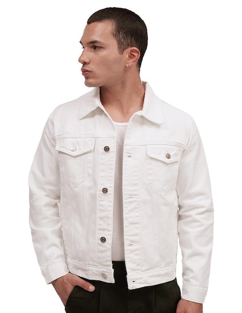 Chamarra cazadora Mchk de mezclilla con bolsillos para hombre 1