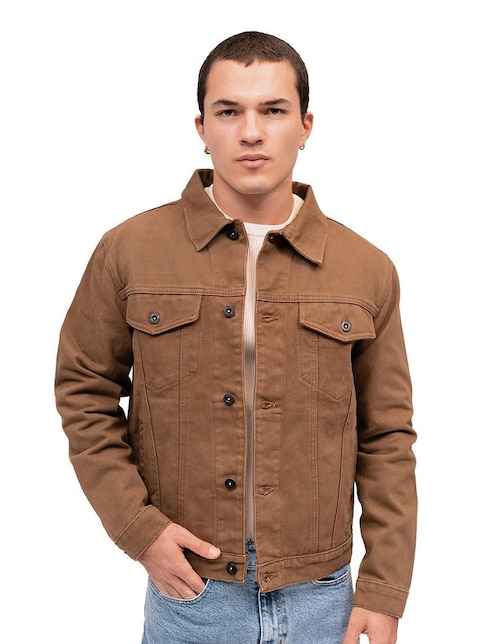 Chamarra cazadora Mchk de mezclilla con bolsillos para hombre 1