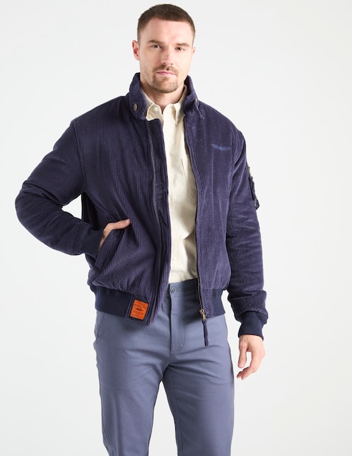 Chamarra Bombers Impermeable con bolsillos para hombre 1