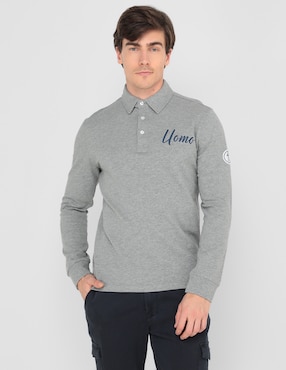 Playera tipo polo Elemento Uomo estampado jaspeado para hombre